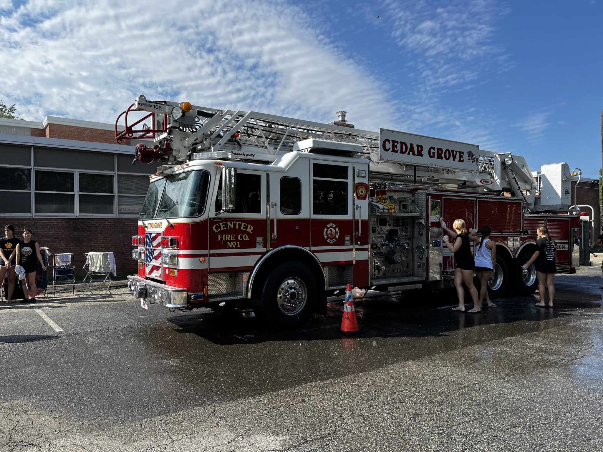CGFD T74 at Swim Team Car Wash | Cedar Grove Fire Department